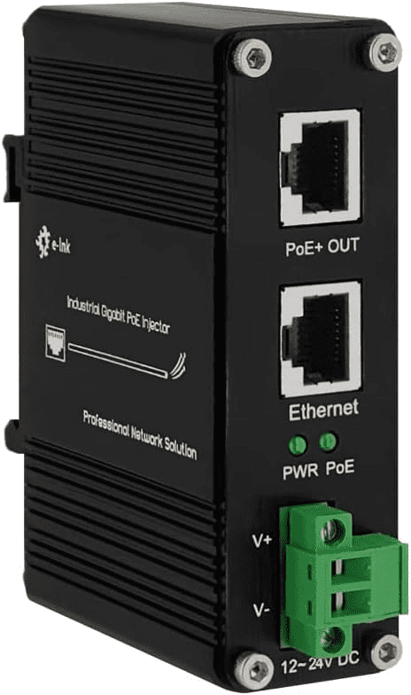 Industrial Gigabit Passive PoE Injector Hardened POE Adapter with 12 ...