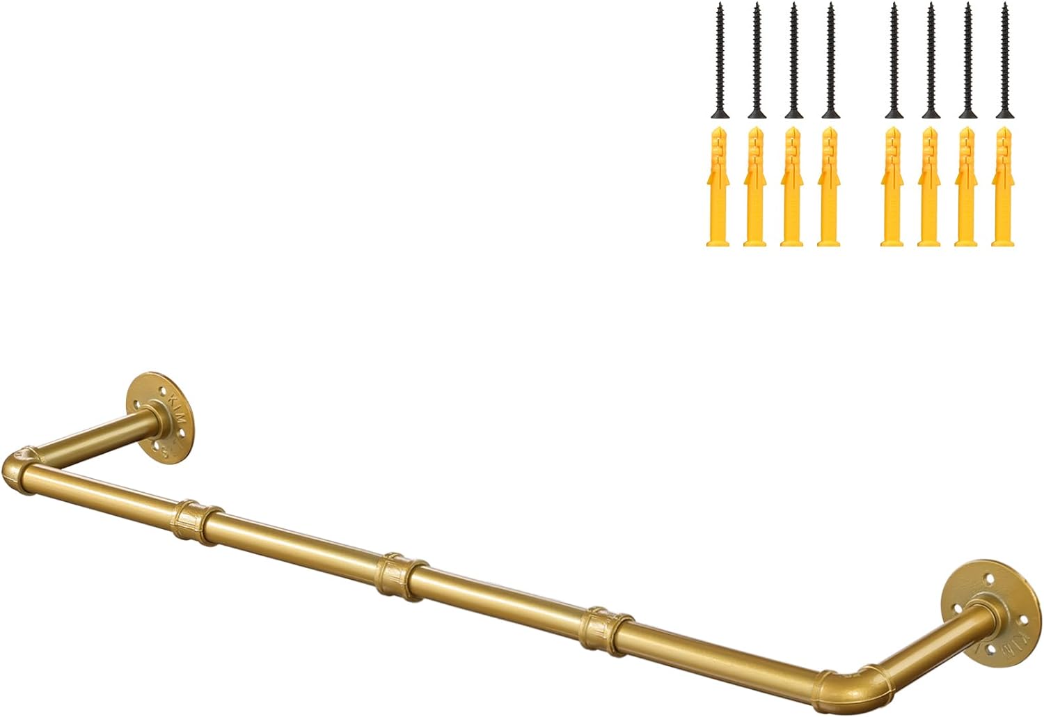 Industrial Gold Pipe Clothing Rack, Wall Ceiling Mounted Clothes ...