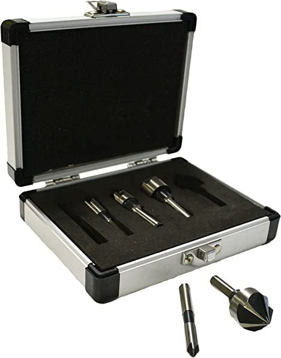 Industrial Grade 1/4" Tri-Flat Shank Countersink Bit Set (5-Bit Set ...