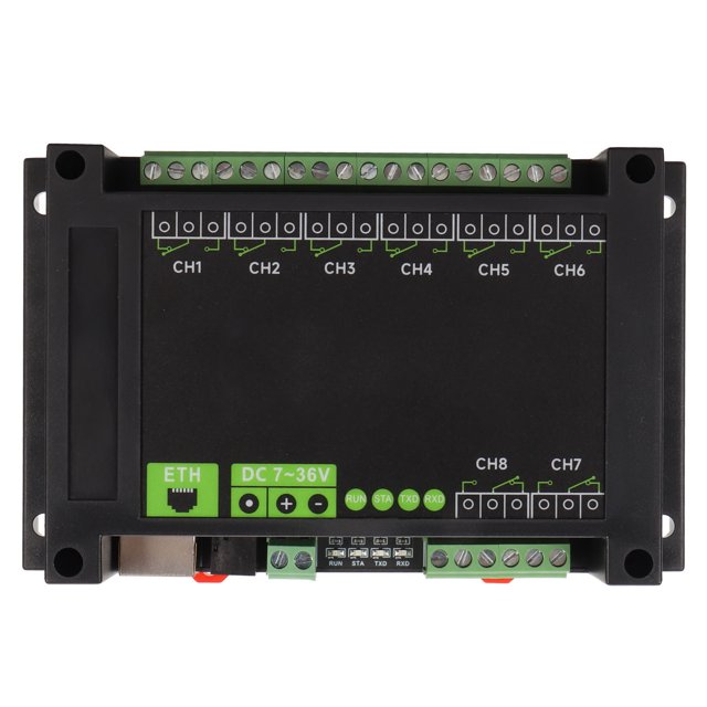 Industrial Grade 8 Channel Ethernet Relay Module PoE Port RTU TCP with ...