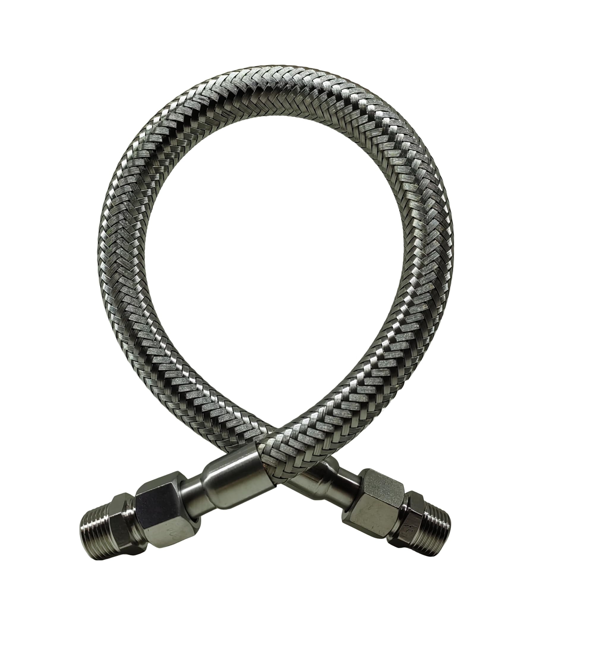 Industrial Grade Compressor Jumper Hose, 1/2" NPT Male x 20" Length ...
