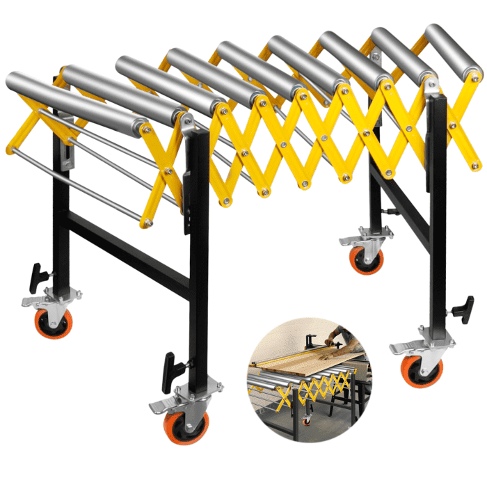 Durable Conveyor Rollers, High-Strength Frame, 660lbs Limit, Easy ...