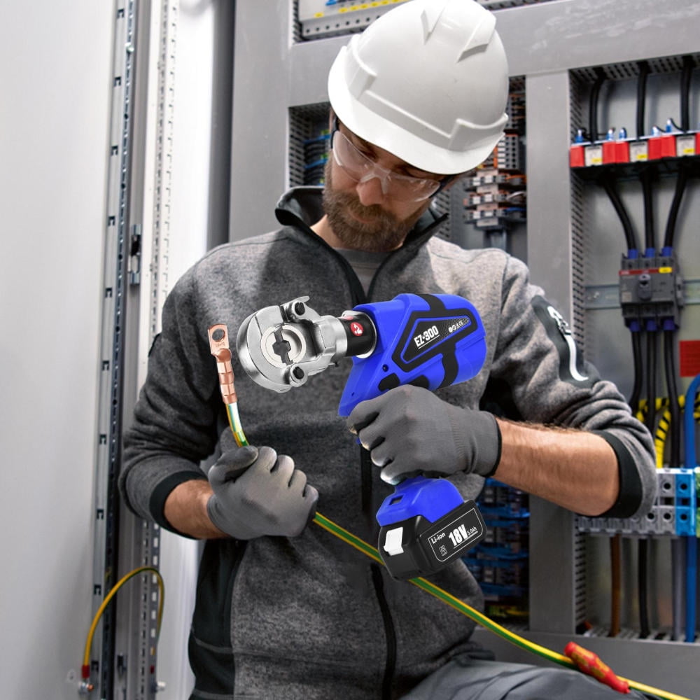 Industrial-Grade Hydraulic Crimping Tool Kit, 12-Die Battery Terminal ...