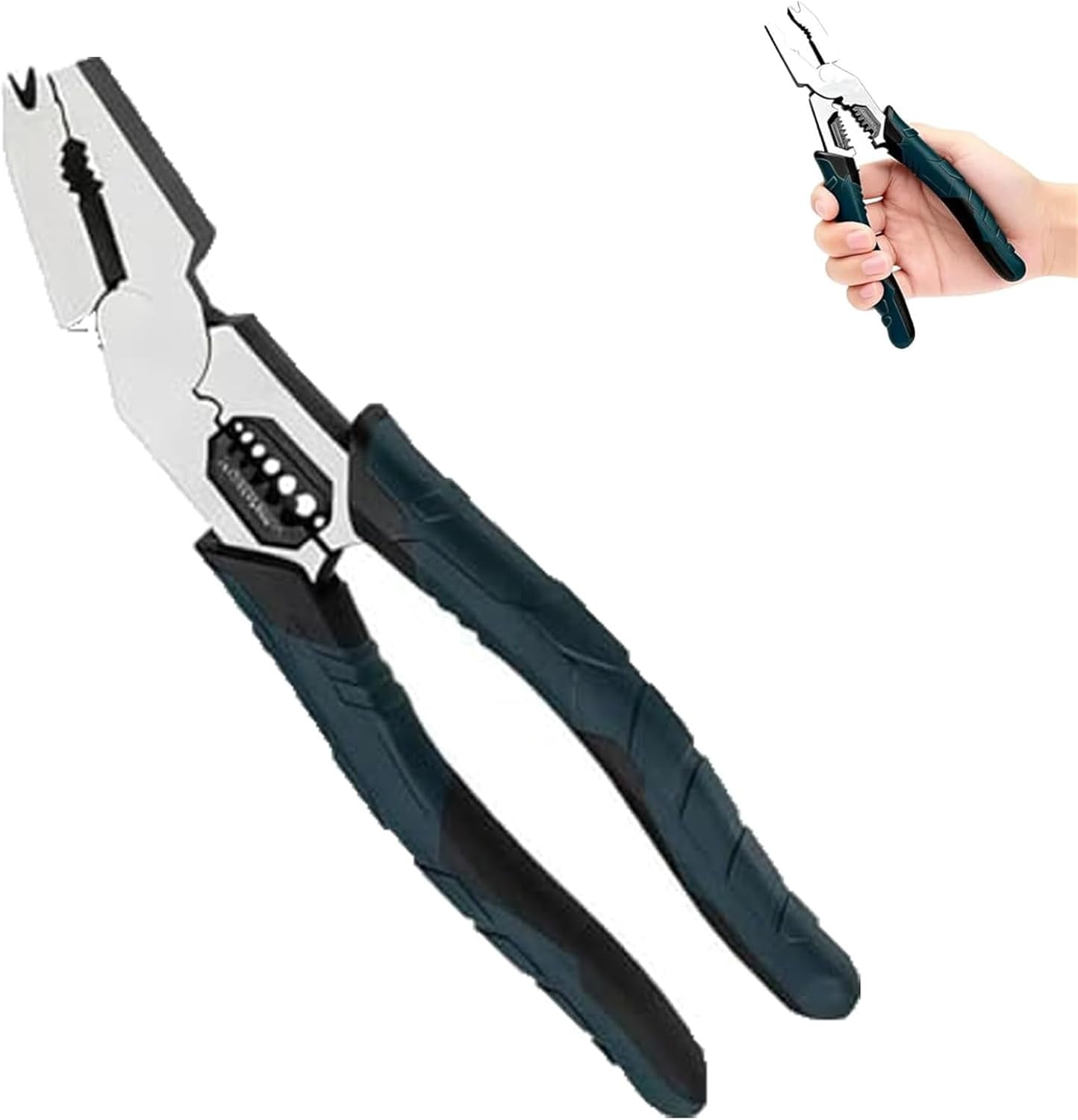 Industrial-Grade Multi-Function Cutting Pliers, 9-in-1 CR-V Heavy-Duty ...