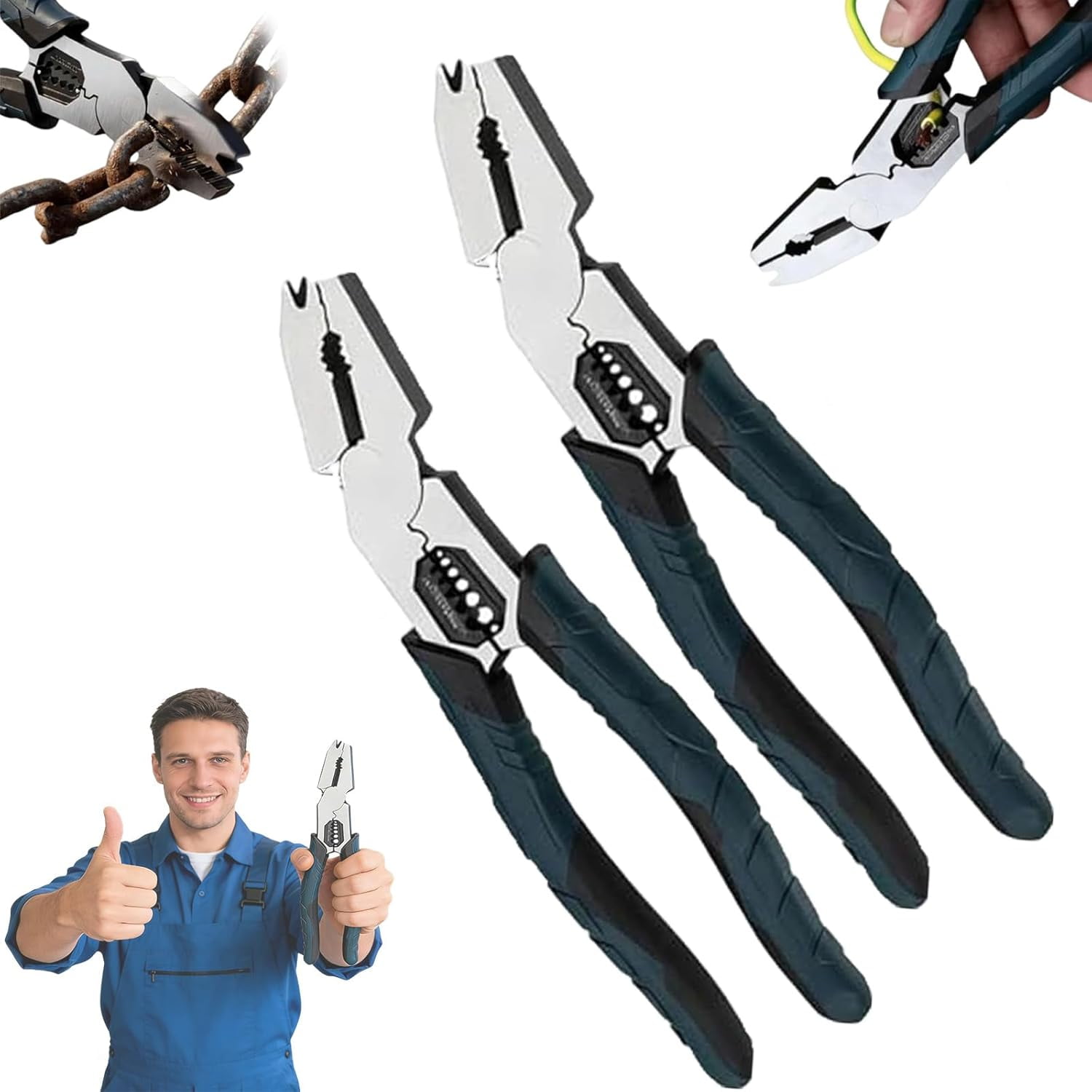 Industrial Grade Multi-Function Cutting Pliers, Heavy Duty Cutting and ...