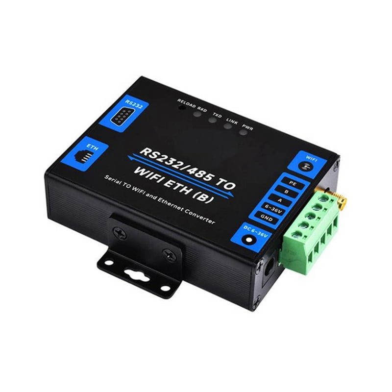 Industrial Grade Serial Server RS232/485 to WiFi and Ethernet Modbus ...