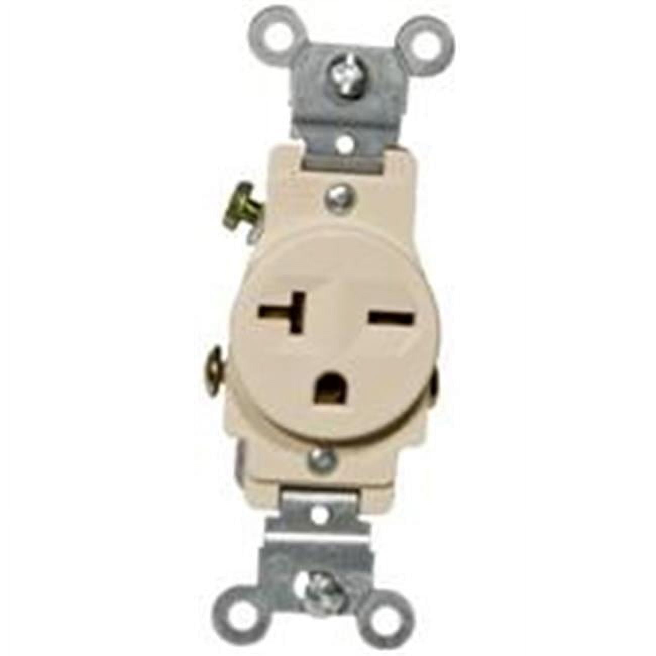 Industrial Grade Single Receptacle Ivory 20A-250V - Walmart.com