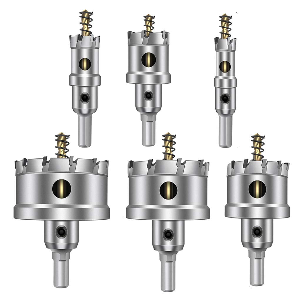 Industrial Grade TCT Hole Saw Kit, 6-Piece Set 16mm To 60mm, Heavy Duty ...