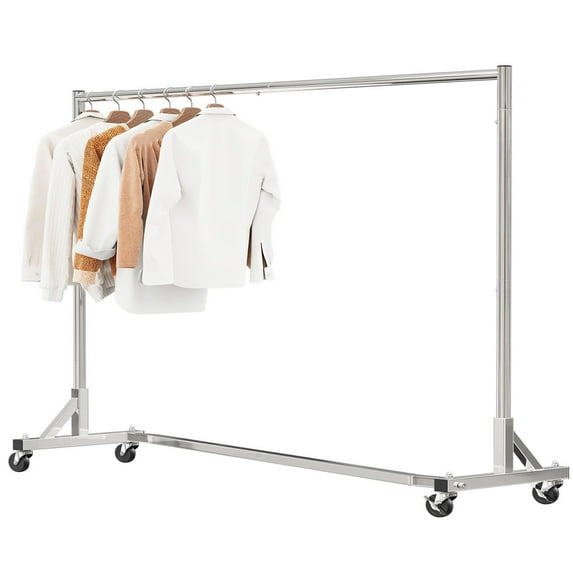 Industrial Grade Z Base 70in extra long Clothes Garment Rack ...