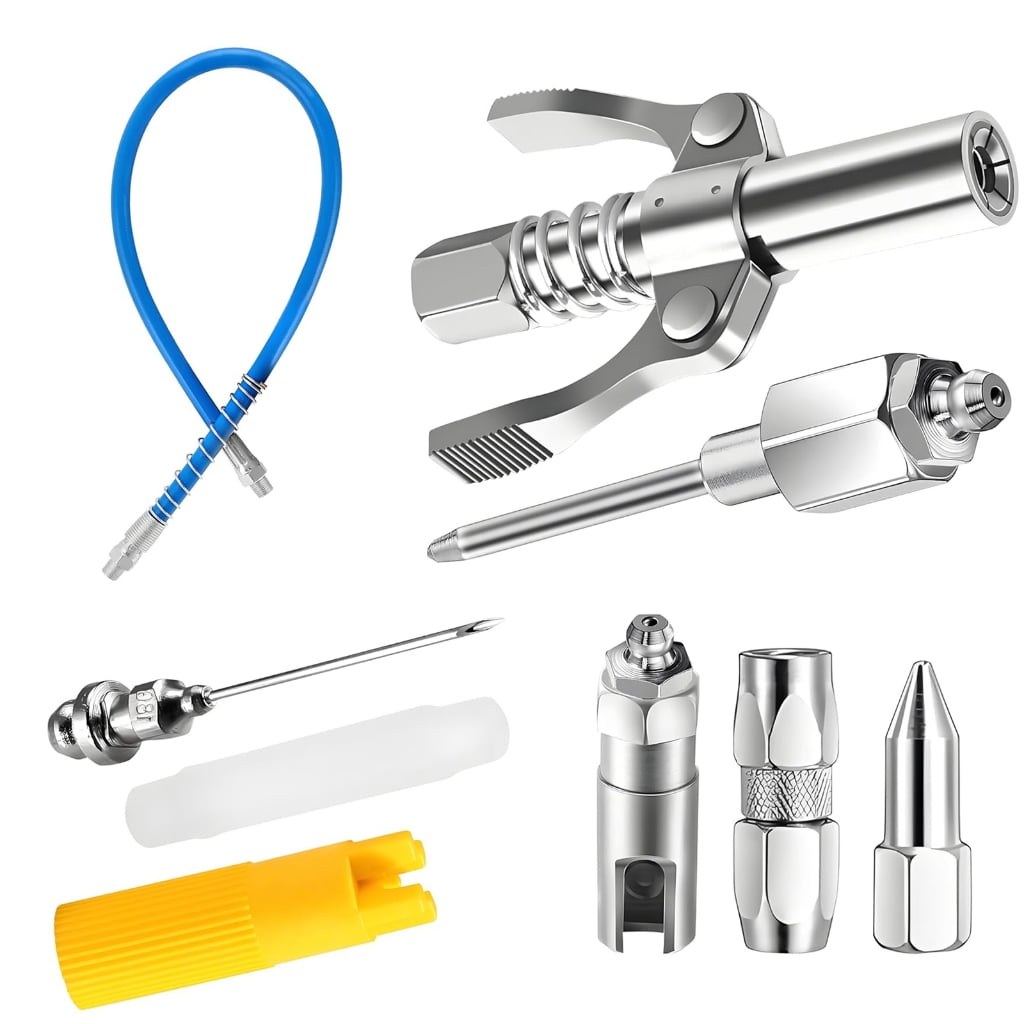 Industrial Grease Needle Nozzle Couplers Set for Hard Reach Areas ...