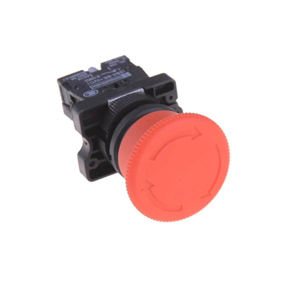 Industrial High-Voltage Emergency Stop Mushroom Switch Red N/C Machine ...