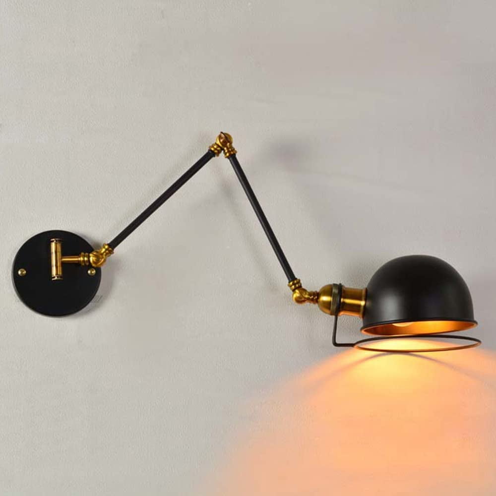 Industrial Iron Bracket Light Long Arm Retractable Bracket Wall ...