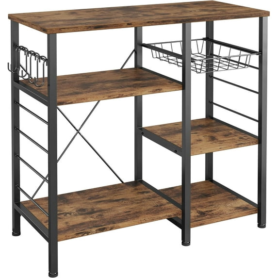 Industrial Kitchen Baker’s Rack, Kitchen Island Utility Storage Shelf ...
