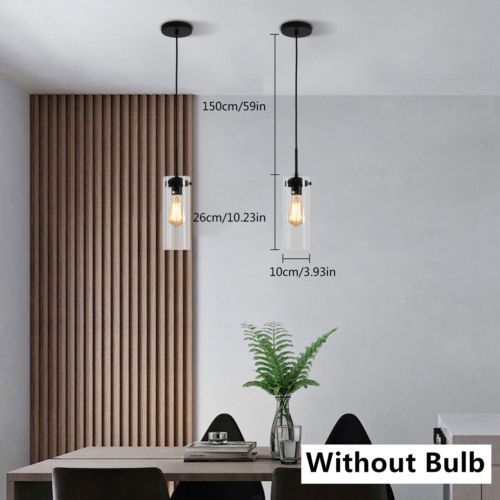 Industrial Kitchen Island Ceiling Lamp Pendant Light Glass Hanging ...