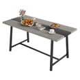 Industrial Kitchen Table for 8, 70.9" Dining Table, Large MDF Tabletop ...