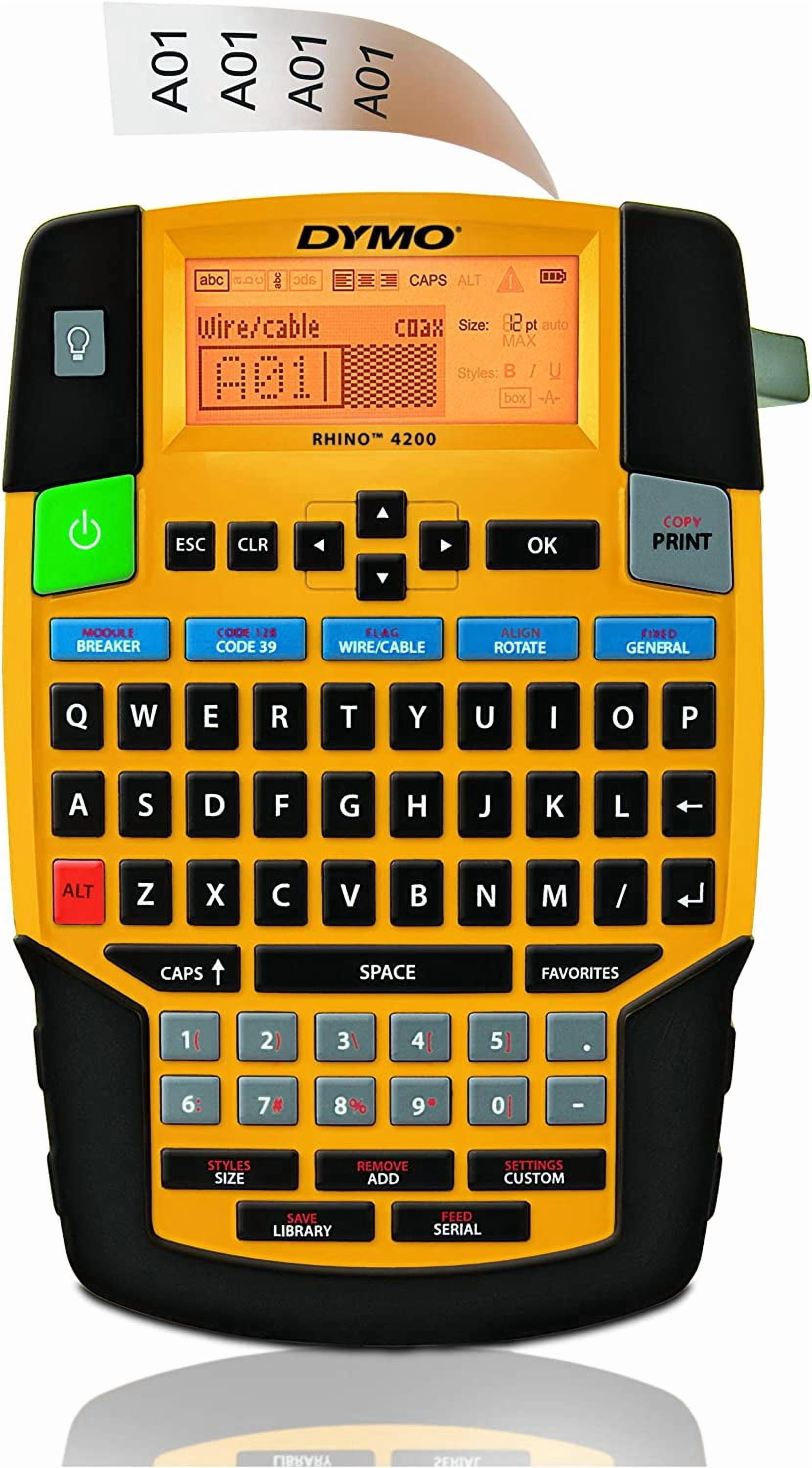 Industrial Label Maker | Rhino 4200 Label Maker Time-saving Hot Keys ...