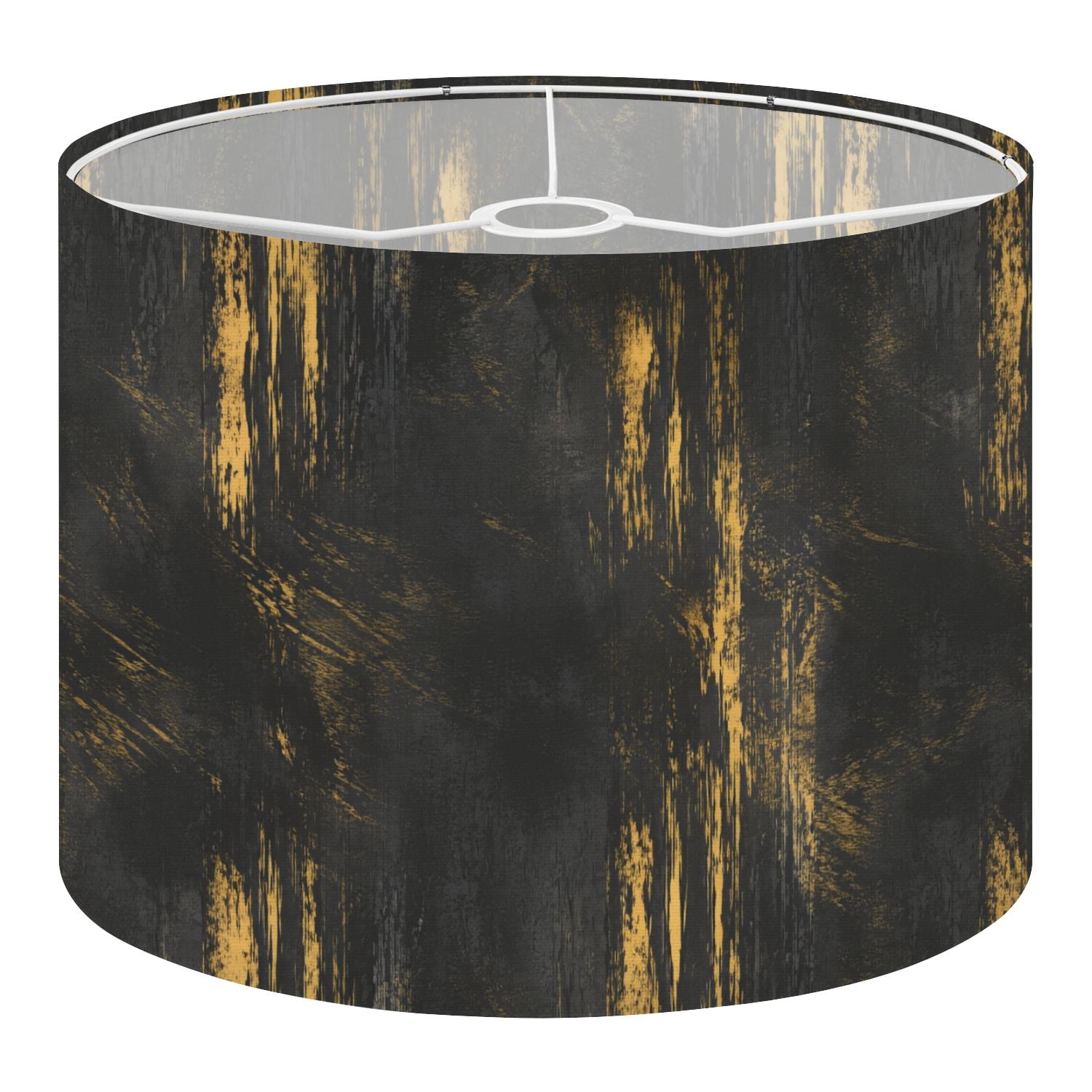 Industrial Linen Drum Lampshades Vintage Industrial Modern Gold Black ...