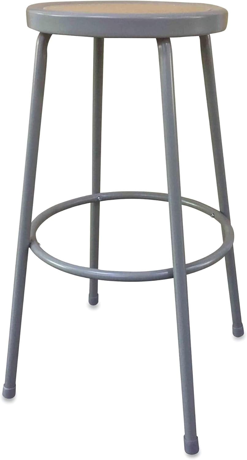 Industrial Metal Backless Shop Stool - Adjustable Height Work Stool for ...