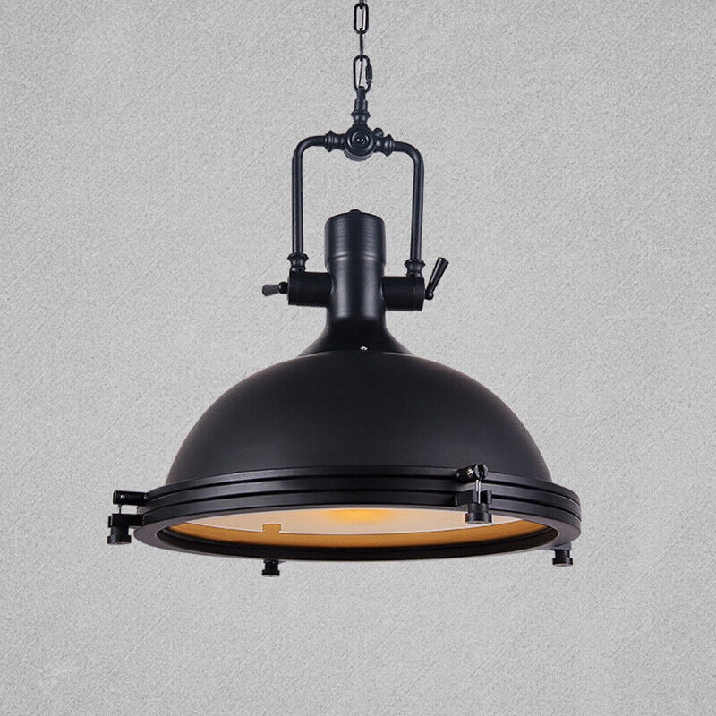 Industrial Metal Dome Pendant Lamp Fixture Kitchen Island Barn Ceiling ...