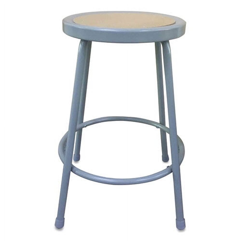 Industrial Metal Shop Stool, Backless, Supports Up To 300 Lb, 24" Seat ...
