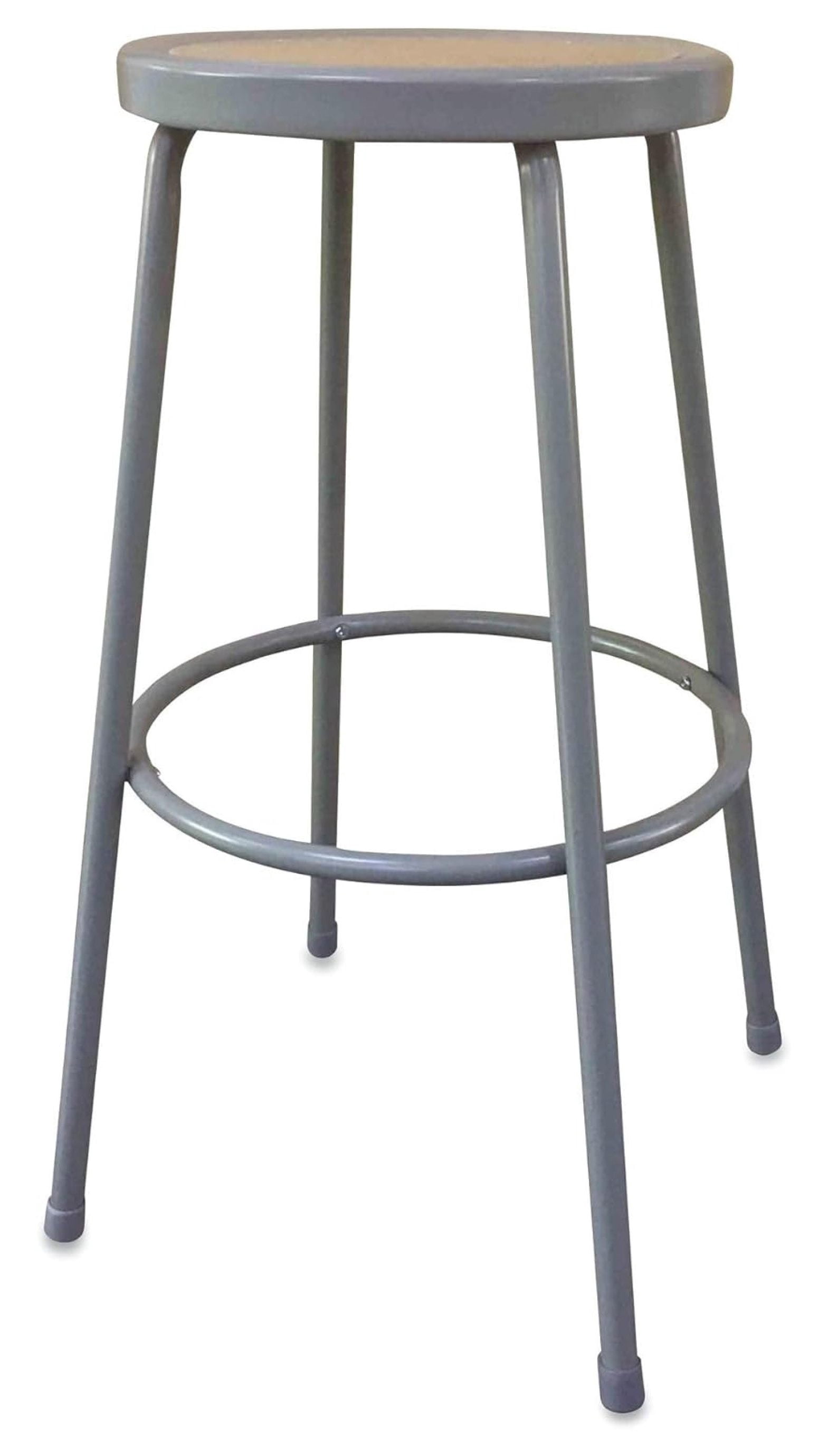 Industrial Metal Shop Stool, Backless, Supports Up to 300 Lb, 30" Seat ...