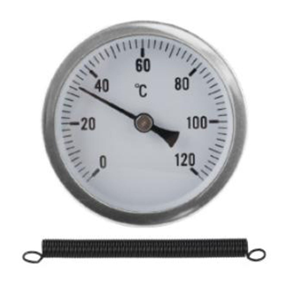Industrial Metal Thermometer for Pipe Temperature Measurement up to 120 ...