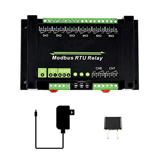 Industrial Modbus RTU 8-ch Relay Module with RS485 Bus Interface ...