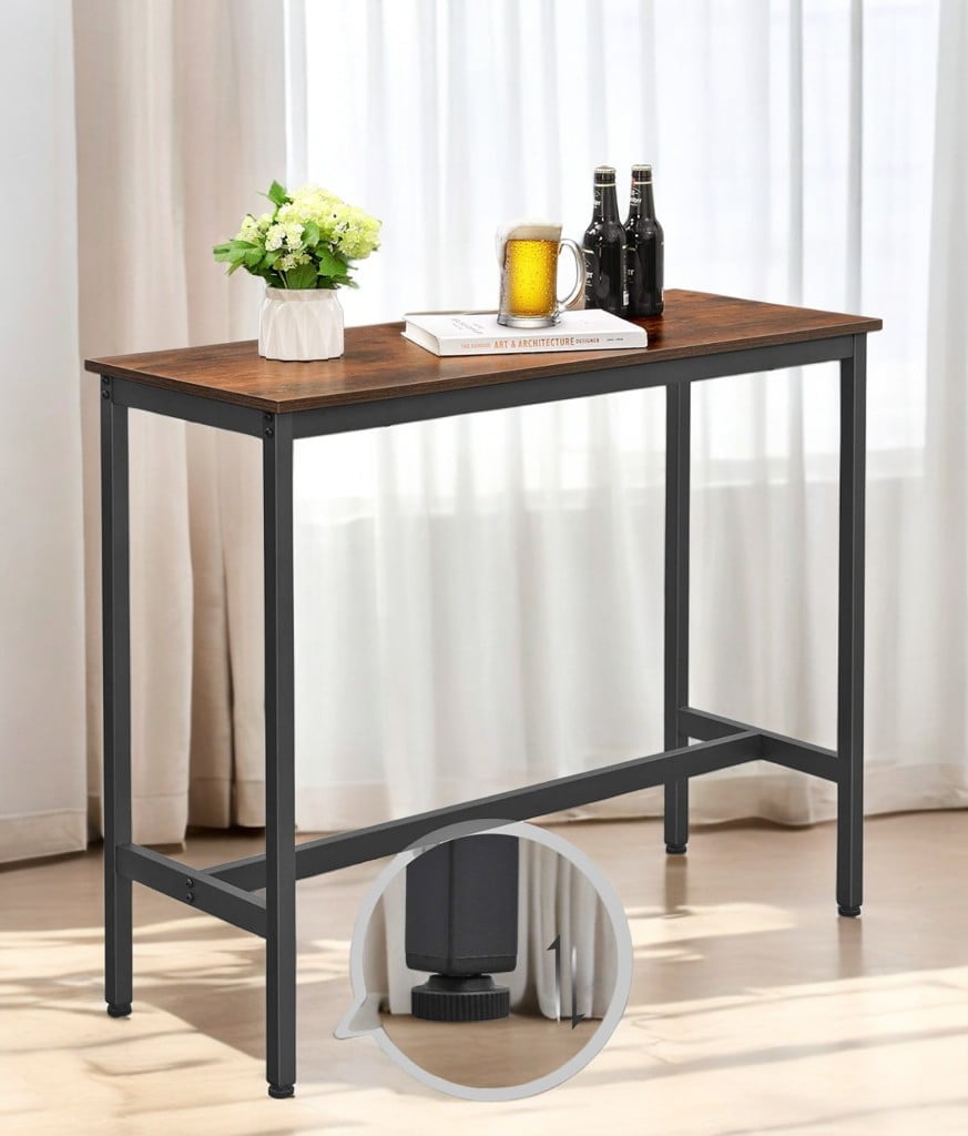 Free Shipping! VASAGLE Narrow Long Bar Table Kitchen Dining Table High ...
