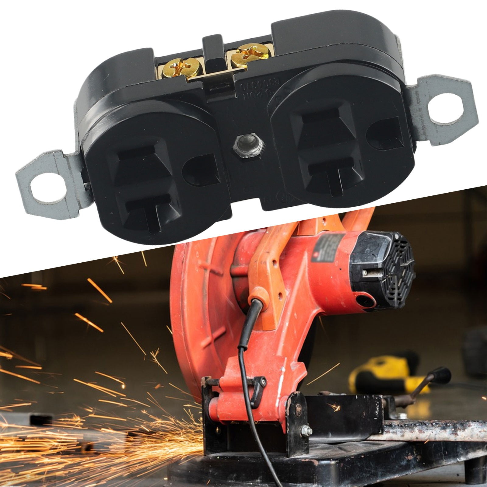 Industrial Outlet 20A 125V Double Industrial Plug E-09 Generator Socket ...