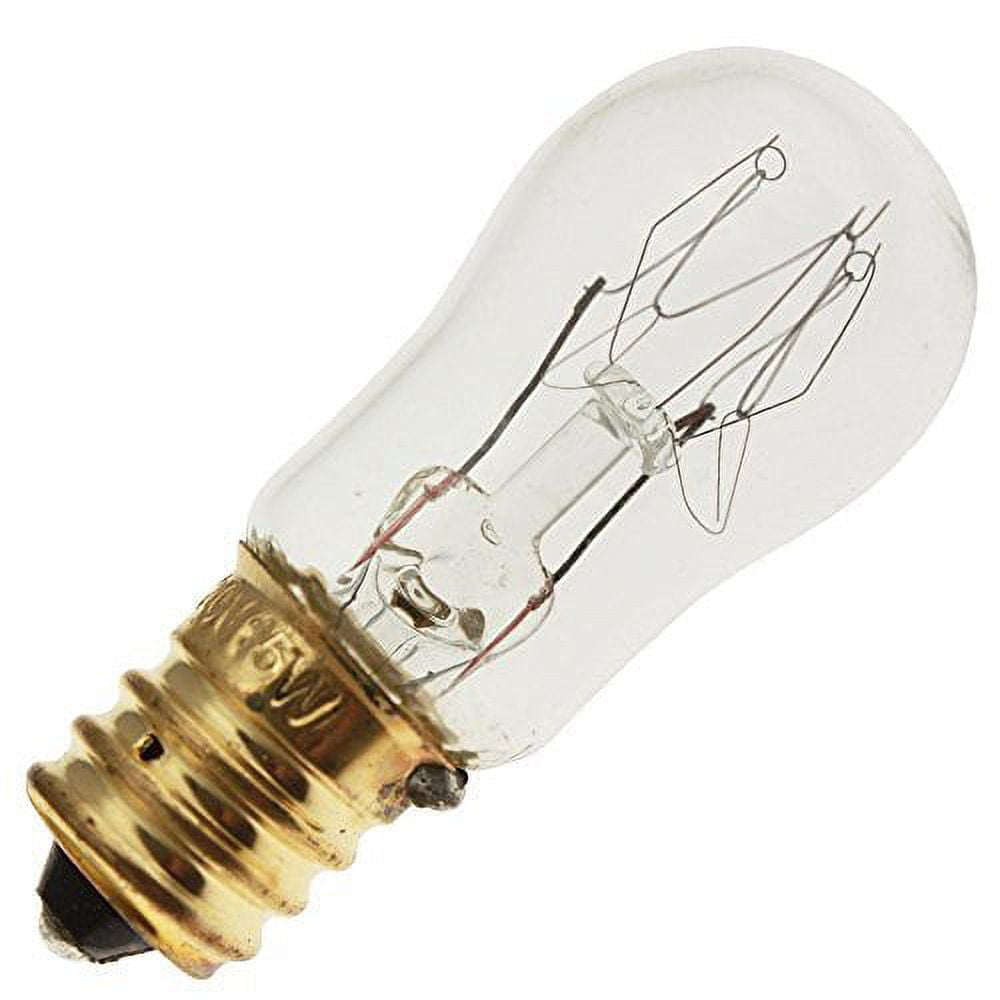 Industrial Performance 15S6 120V, 15 Watt, S6, Candelabra Screw (E12 ...