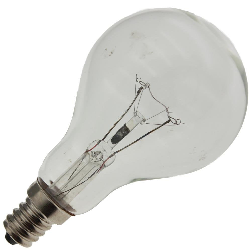 Industrial Performance 40A15/E12/CL 130V, 40 Watt, A15, Candelabra Screw (E12) Base Light Bulb ...