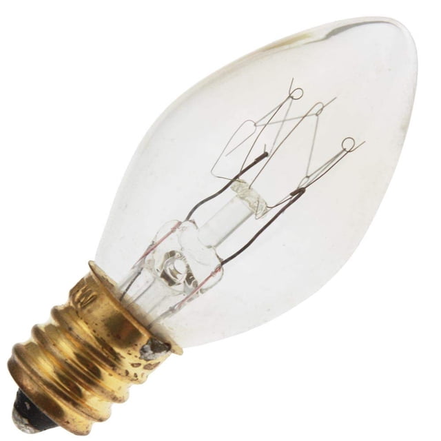 Industrial Performance Decorative/Novelty 7C7/CL 250V, 7 Watt, E12 ...