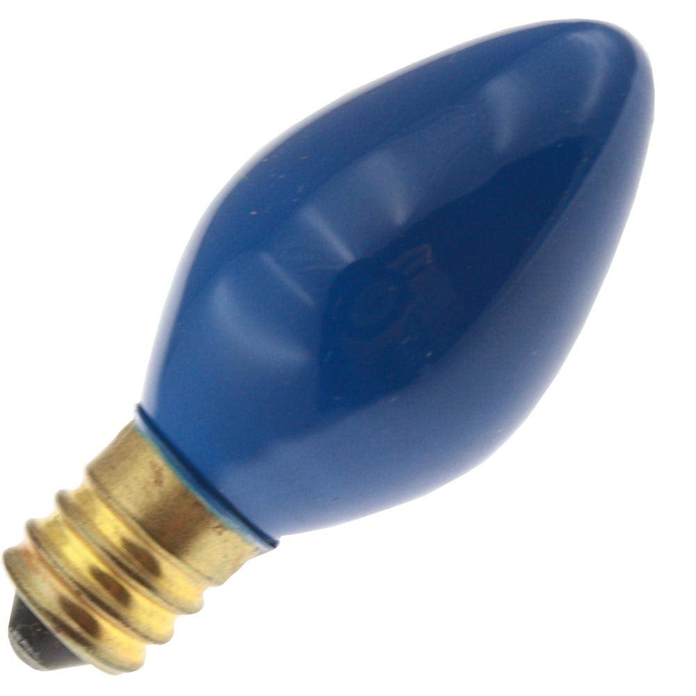 Industrial Performance Novelty/Decorative 5C7/CB 130V, 5 Watt, E12 Base, Ceramic Blue C7 Light ...