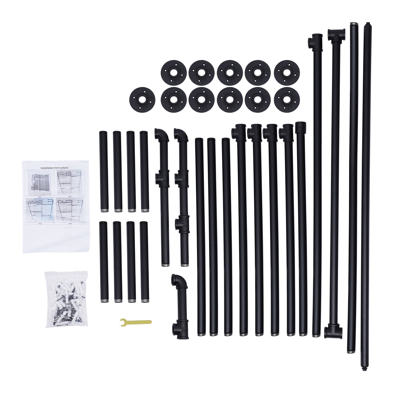 Industrial Pipe Clothes Rack Wall Mounted Garment Rack Closet Display ...