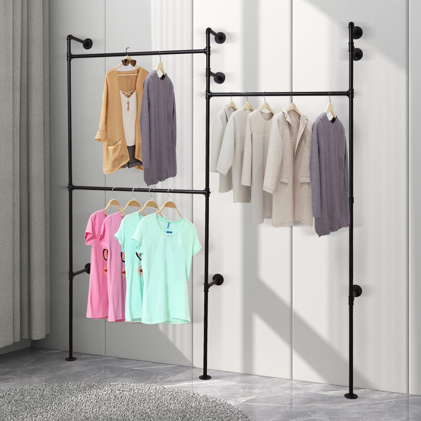 Wall-Mounted Clothing Display Rack, 3-Tier Design, Iron Construction ...