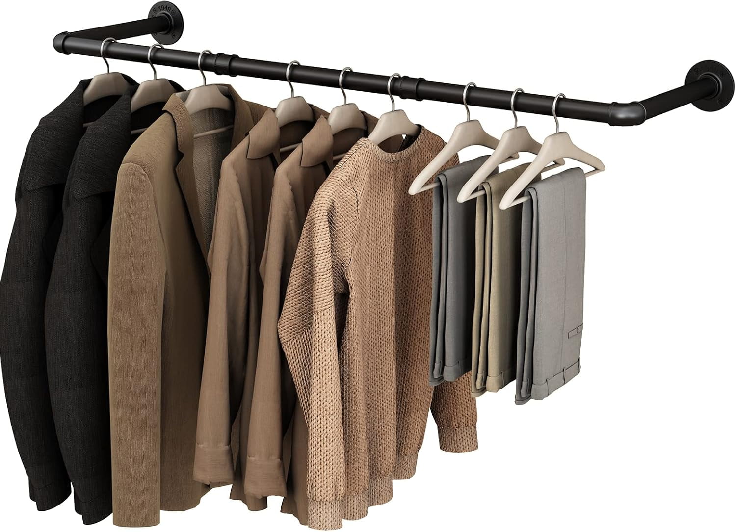 Industrial Pipe Clothing Rack, 41 Inch, Clothes Racks for Hanging ...