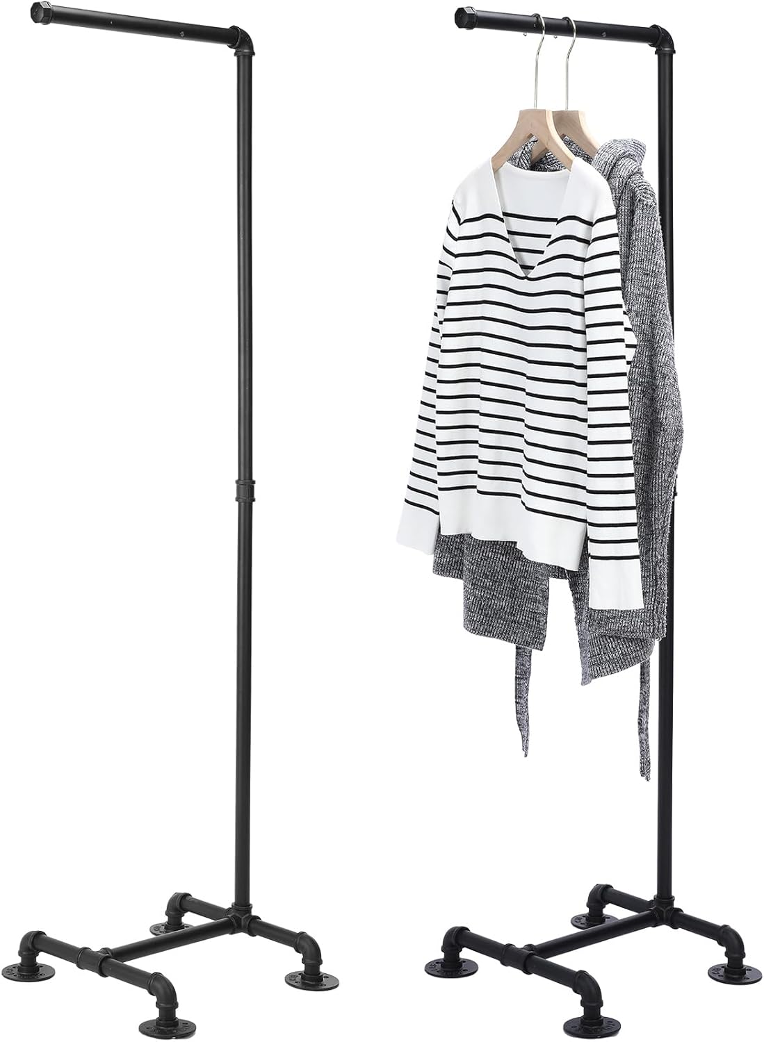 Industrial Pipe Clothing Rack 59.5'' Dress Hanger Coat Racks ...