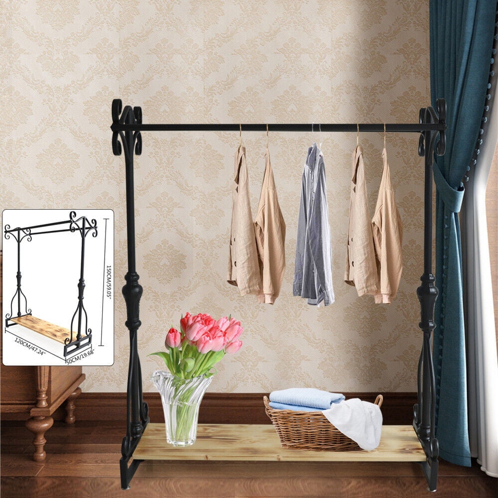 Industrial Pipe Clothing Rack Free Standing Retail Garment Rack Dresses ...