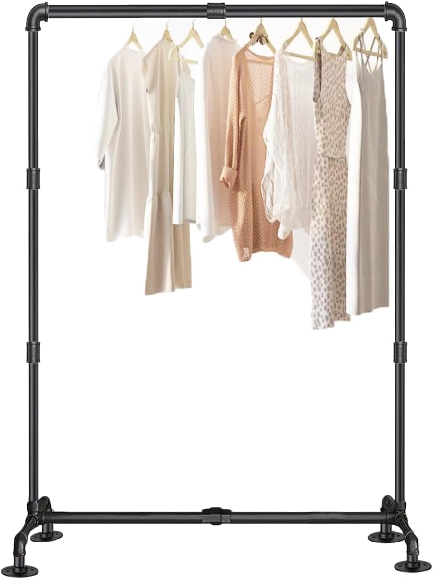 Industrial Pipe Clothing Rack Free Standing,Vintage Commercial Grade ...