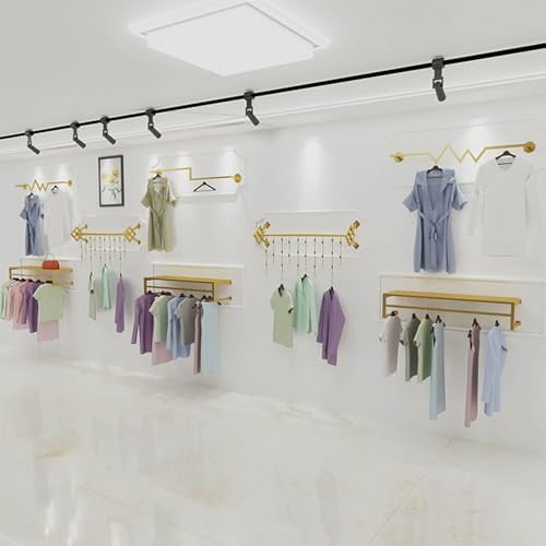 Industrial Pipe Clothing Rack Wall Mounted with Shelf,Pipe Shelving ...