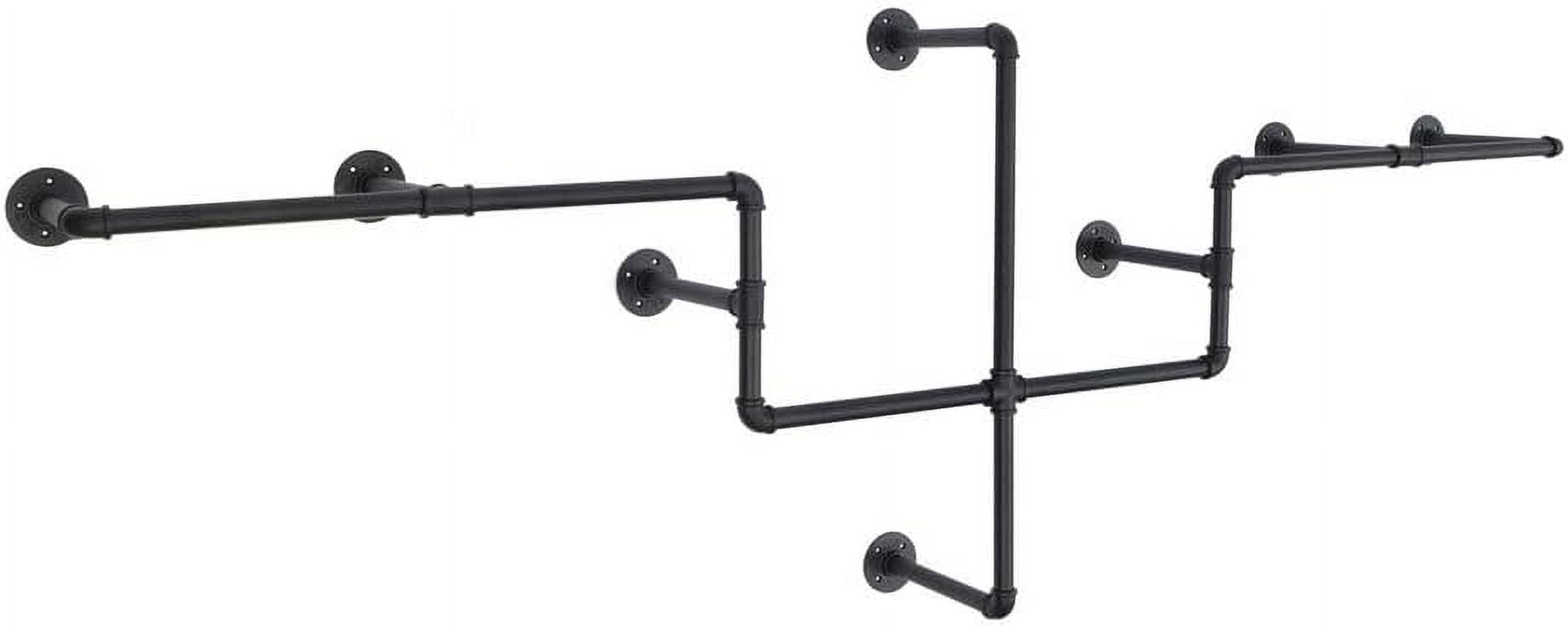 Industrial Pipe Clothing Rack Wall Mounted,Vintage Retail Garment Rack ...