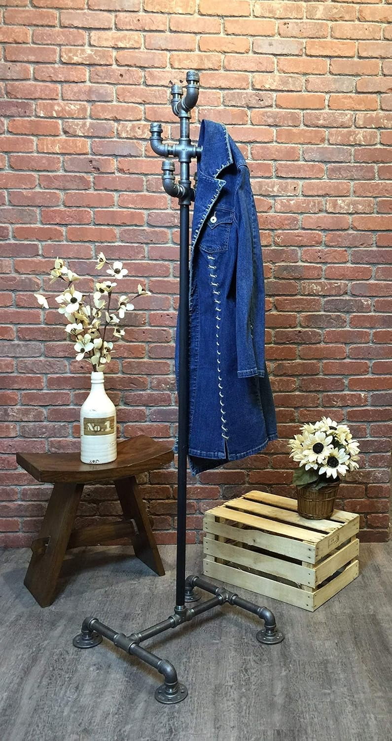 Industrial Pipe Coat Rack by William Robert's Vintage - Walmart.com