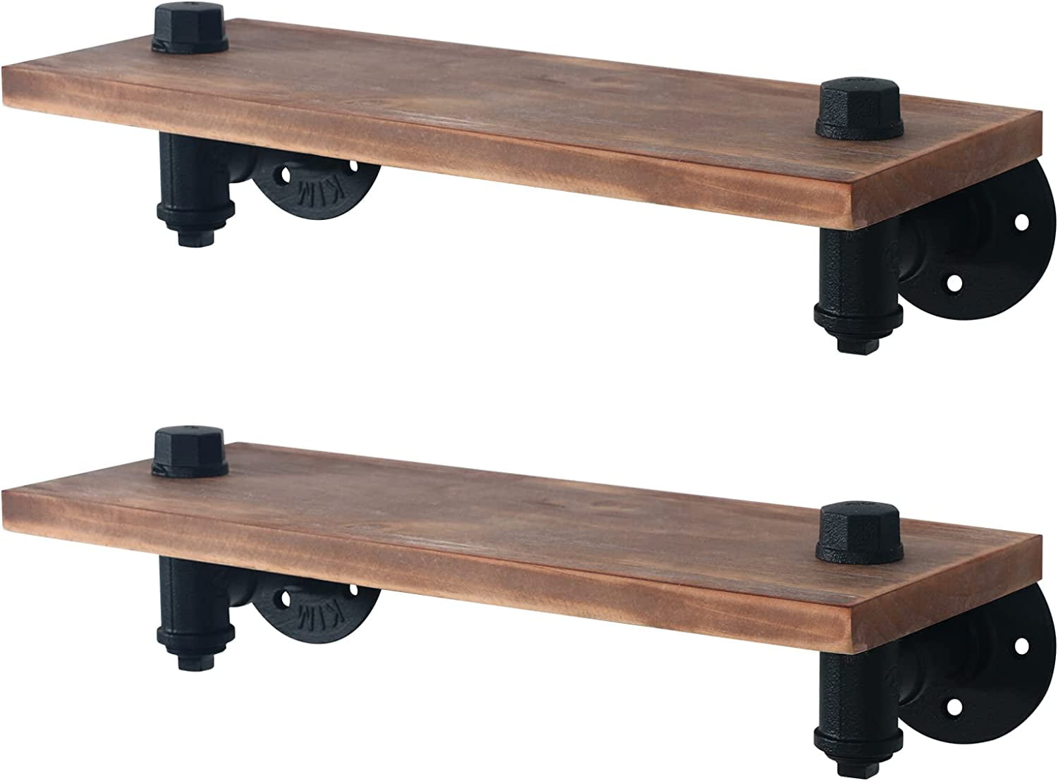 Industrial Pipe Floating Shelves, Rustic Farmhouse Pipe Shelf for ...