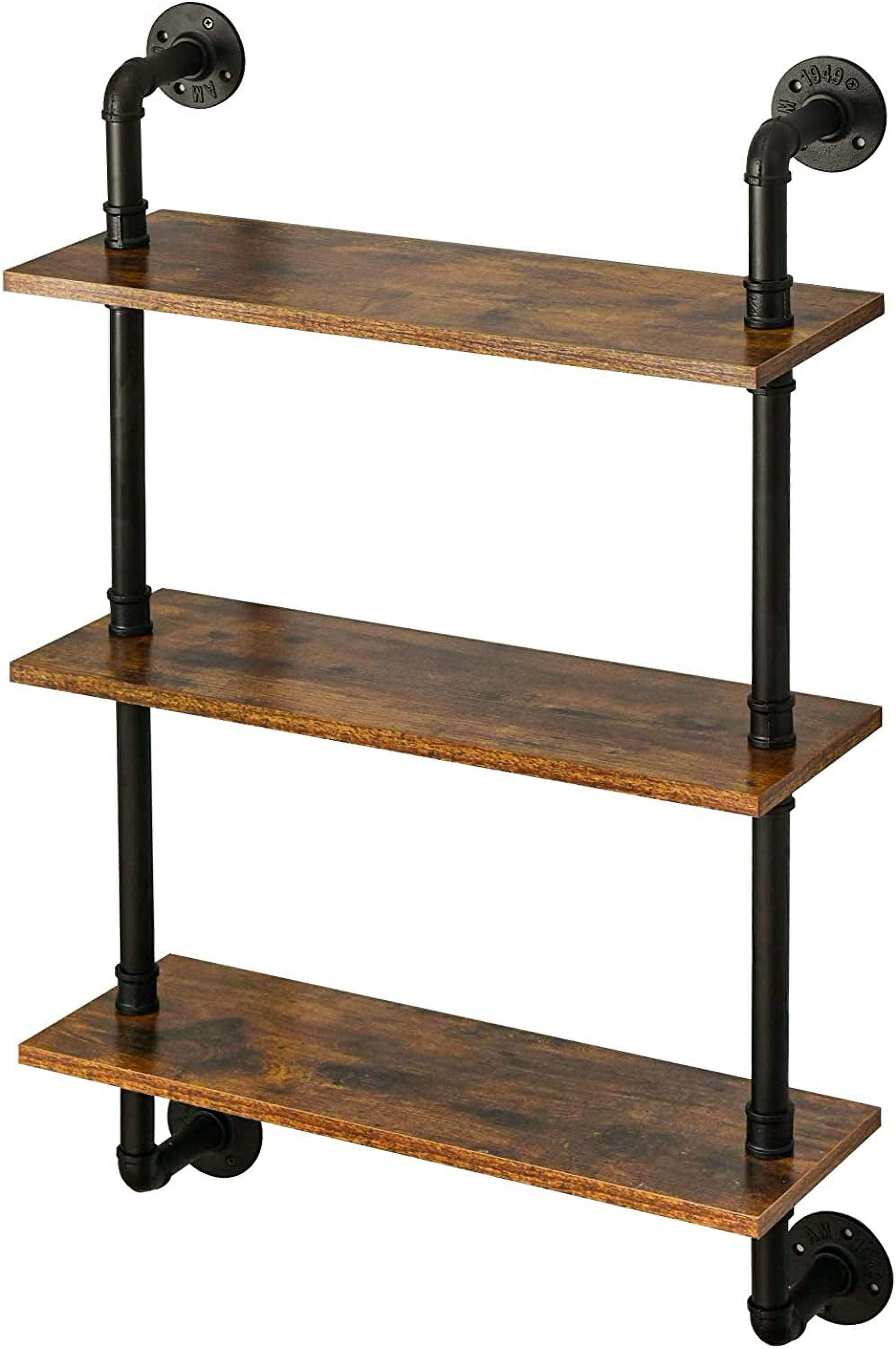 Industrial Pipe Shelves, Pipe Floating Shelves, Rustic Wall Mount ...