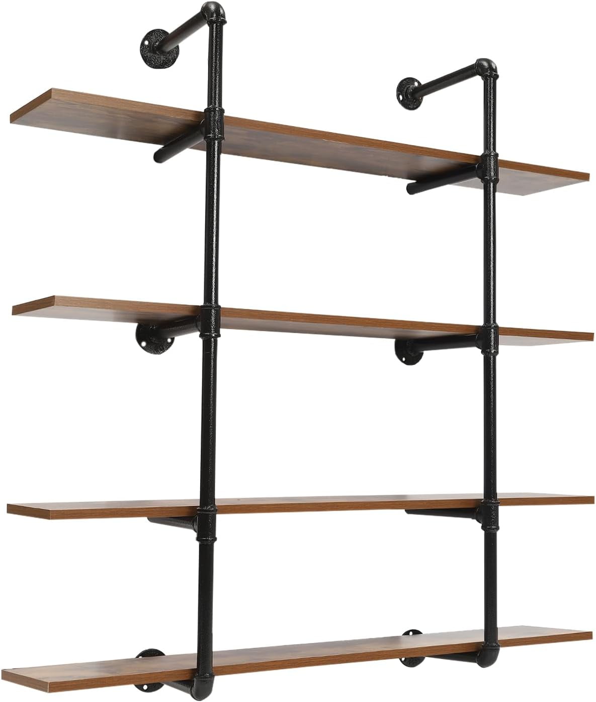 Industrial Pipe Shelving Wall Mounted Rustic Metal Floating Shelves ...