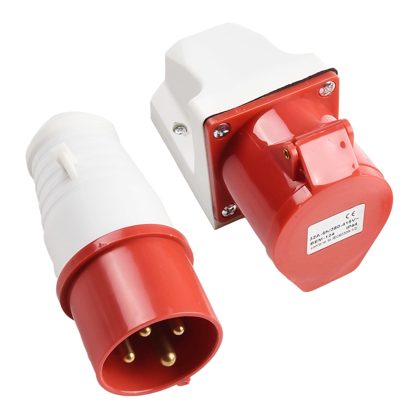 Industrial Plug And Socket 4core 4P 32A Connector IP44 Rated 380~415V ...