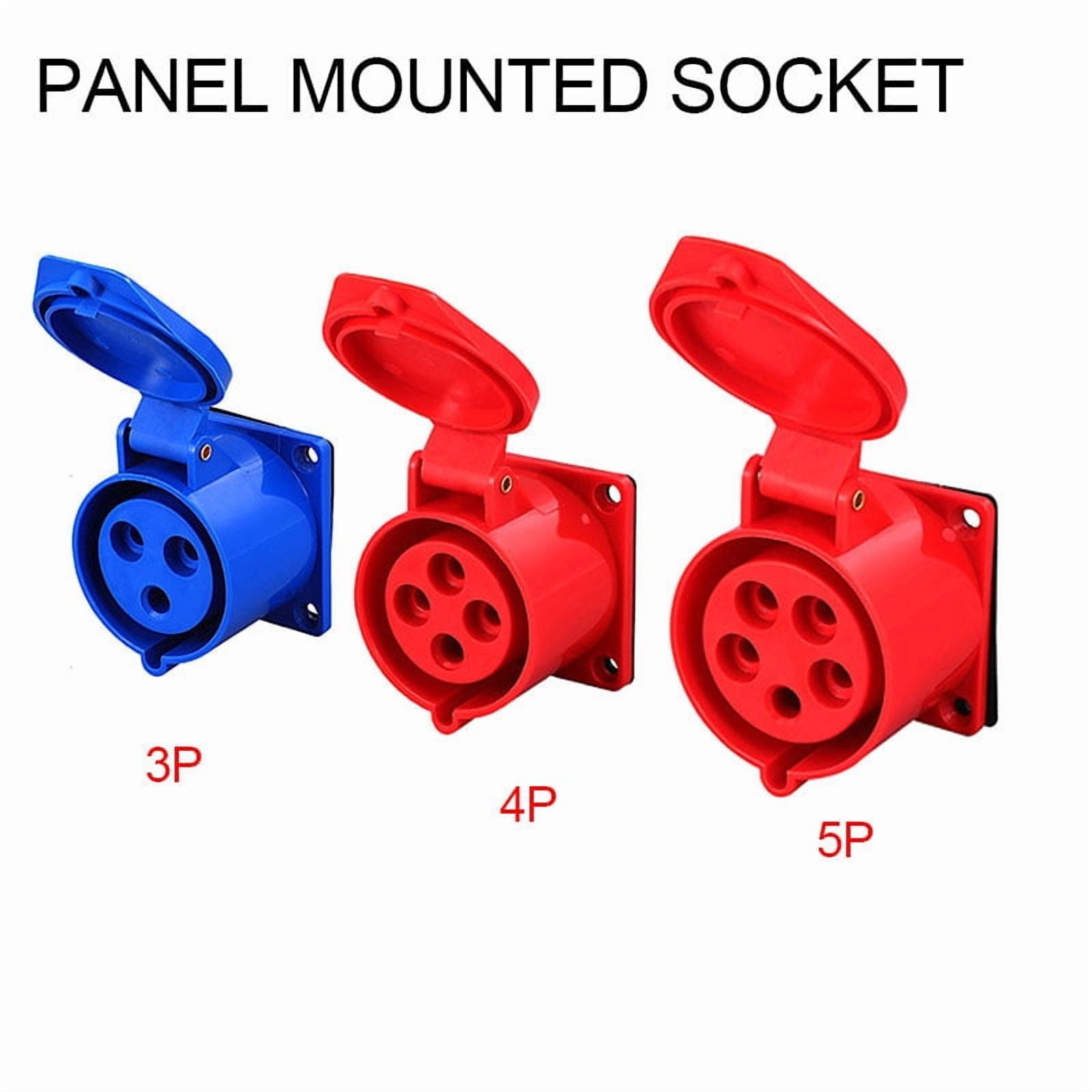 Industrial Plug and Socket 5pin 3core 3P/4P/5P Electrical Connector 16A ...