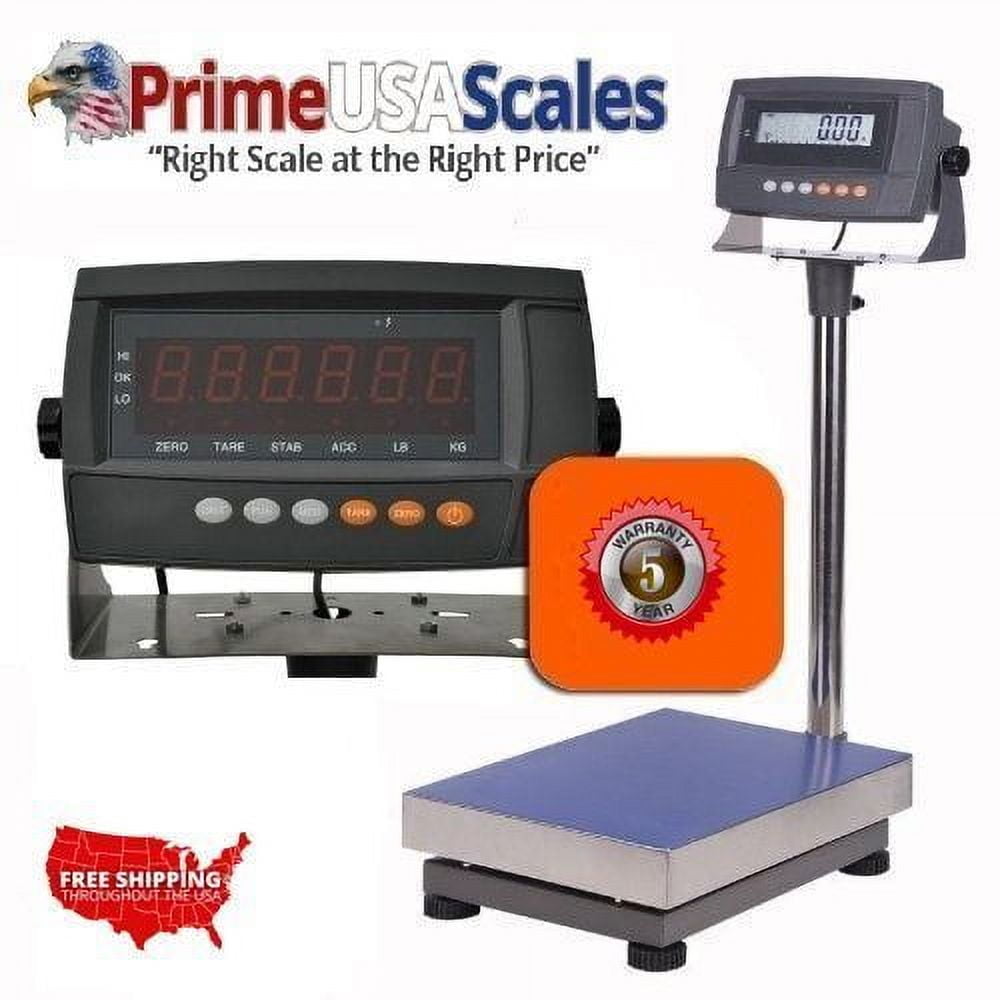 Industrial Portable Bench Scale 300 lb x .02 lb Plate size 12"x16" Rechargeable - Walmart.com