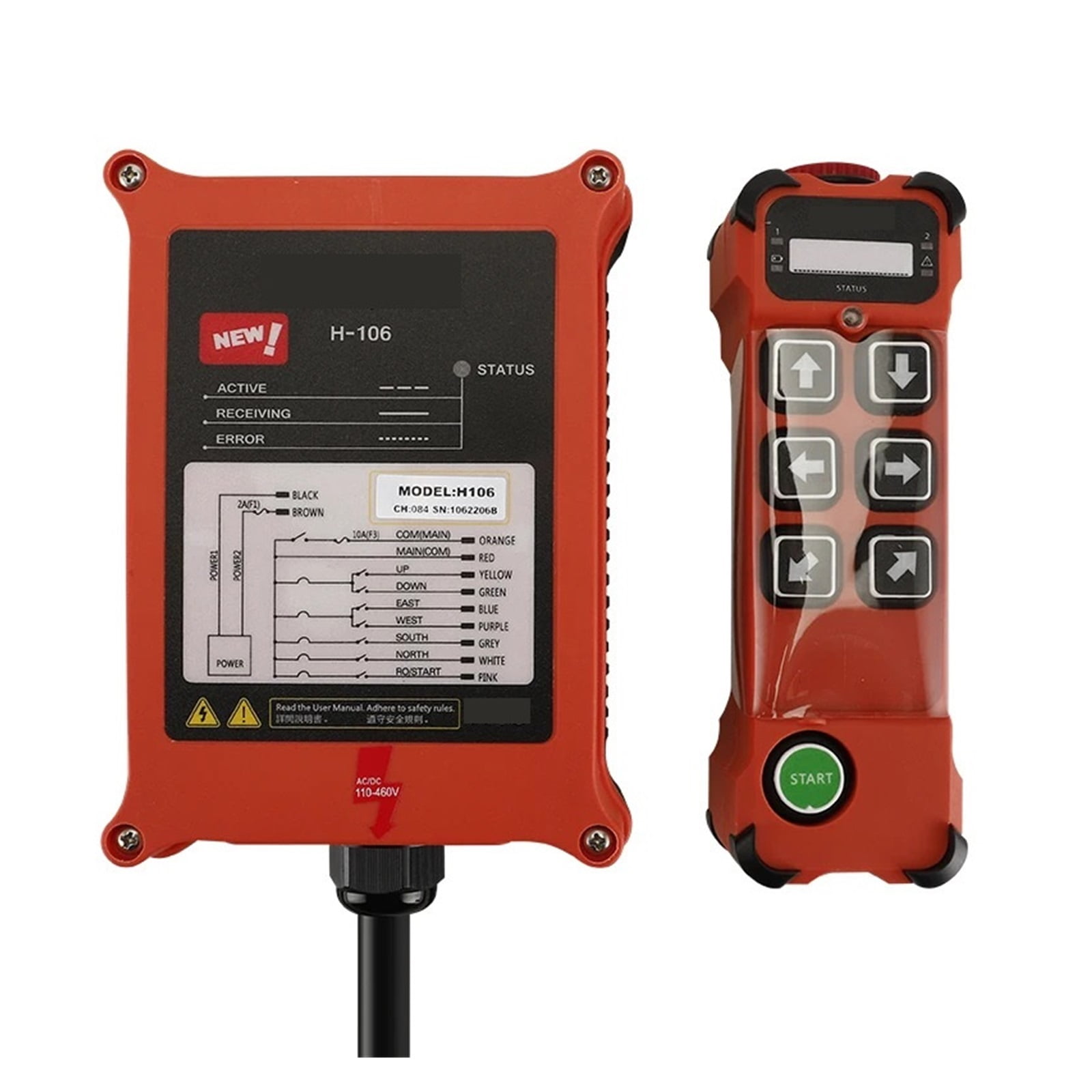 Industrial Radio Remote Control 6 Button Single Hydraulic Controller ...