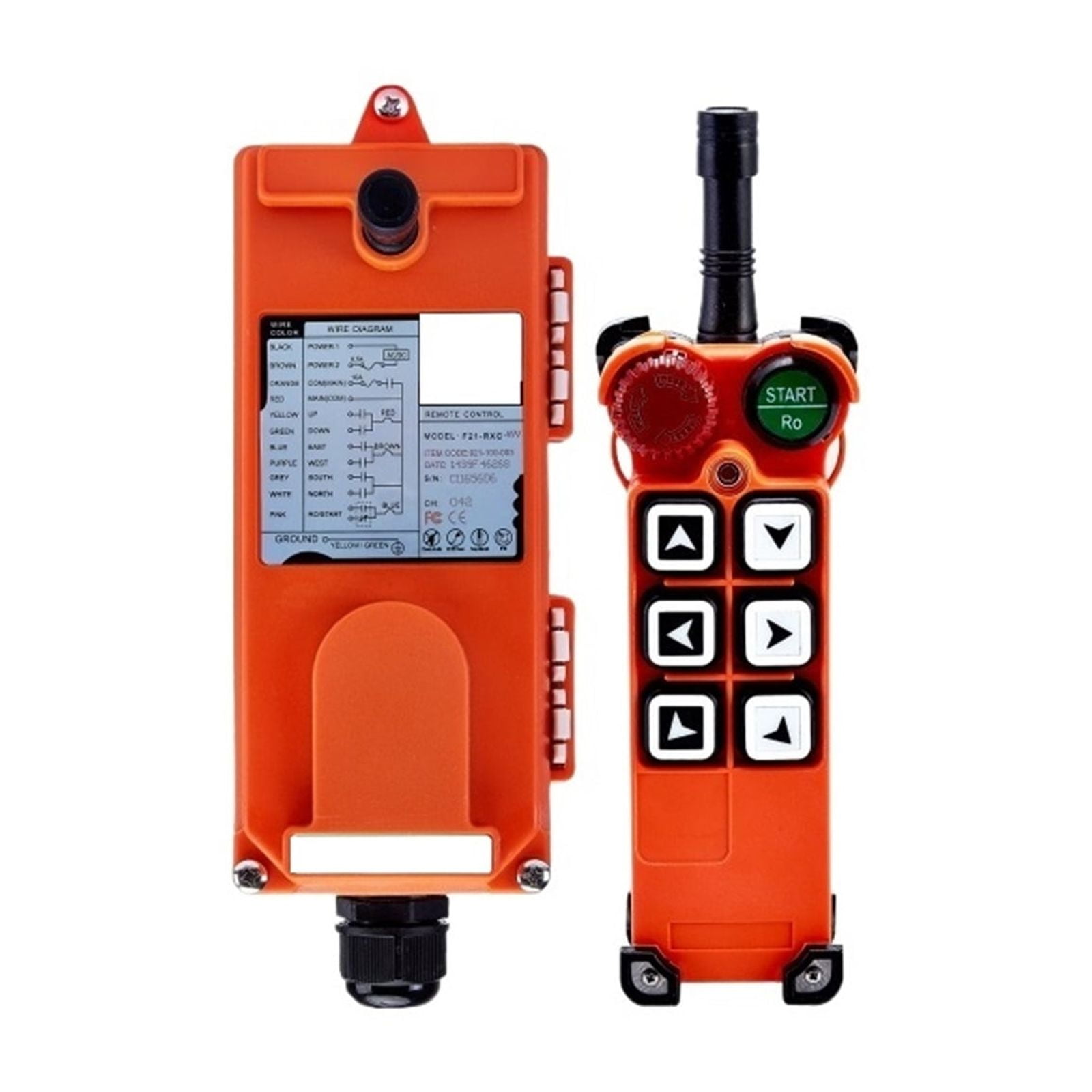 Industrial Radio Wireless Remote Control AC/DC for Crane 1transmitter ...
